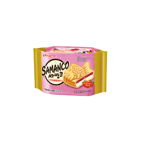 Binggrae Samanco Strawberry Waffle Ice Cream 4pcs*150ml | WeCart