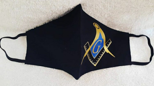Masonic square and compass logo face mask | prise-creations