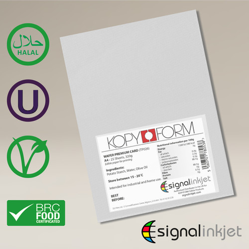 Edible Wafer Card A4 | Signalinkjet