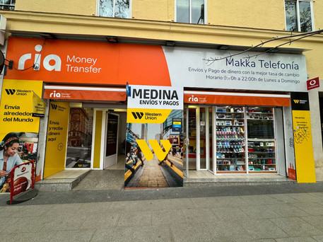WESTERN UNION. RIA MONEY TRANSFER. MONEYGRAM. LOCUTORIO MEDINA ENVIOS Y ...