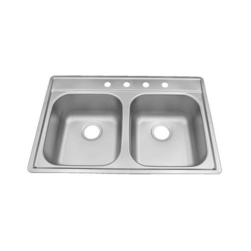 PROHS 50/50 Double Bowl Stainless Steel Drop-In Utility Sink D004 ...