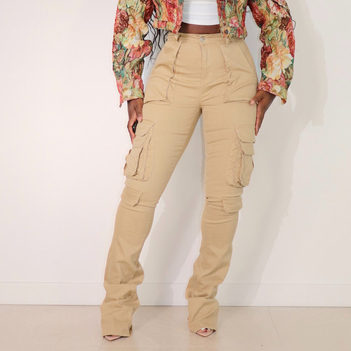 Skylar Stacked Cargo Pants | MODERN OPULENCE