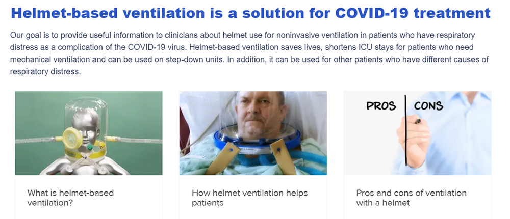 Helmet Based Ventilation Suppiers | Helmet NIV