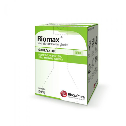 SABONETE RIOMAX CREMOSO 800ml (REFIL) RIOQUIMICA | LUIMED Distribuidora