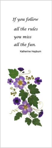 Vermont Pressed Flowers | Pressed Flower Bookmark B8