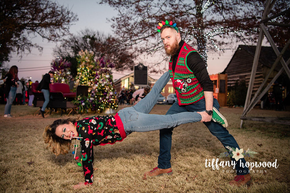 Awkward (and Hilarious) Ugly Christmas Sweater Couple's Photo Shoot