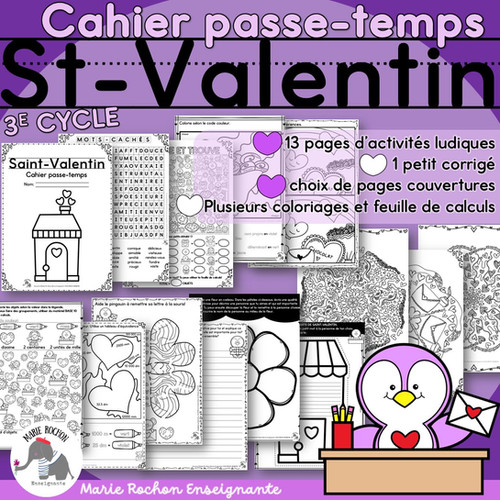 Cahier de Saint-Valentin 3e cycle | Activités CM2/6e/P5/P6 à imprimer ...