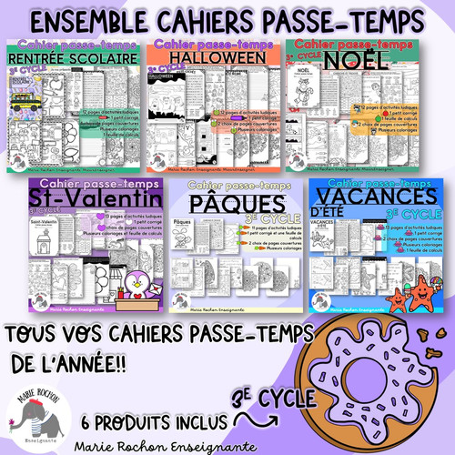 Ensemble économique – Cahiers Passe-temps 3e cycle | Activités CM2 6e ...