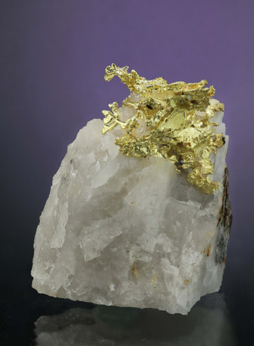 Crystal Gold on Quartz - Original 16-1 Mine, Alleghany, California ...