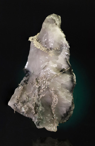 Dendritic Native Silver Crystals on White Calcite | StellarRite