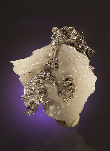 Native Silver on Calcite Bouismas Mine, Morocco | StellarRite