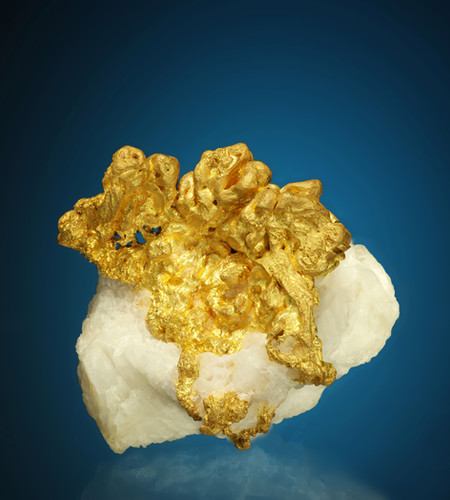 Crystallized Gold on Quartz, Colorado Quartz Mine, Mariposa County ...