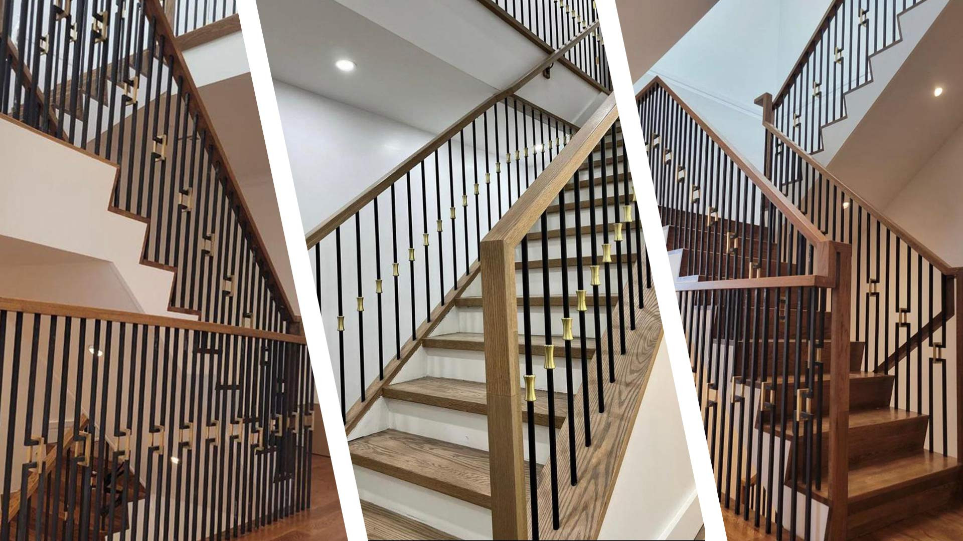 Wood & Metal Stair Railings Completed Projects Gallery | IG Railings