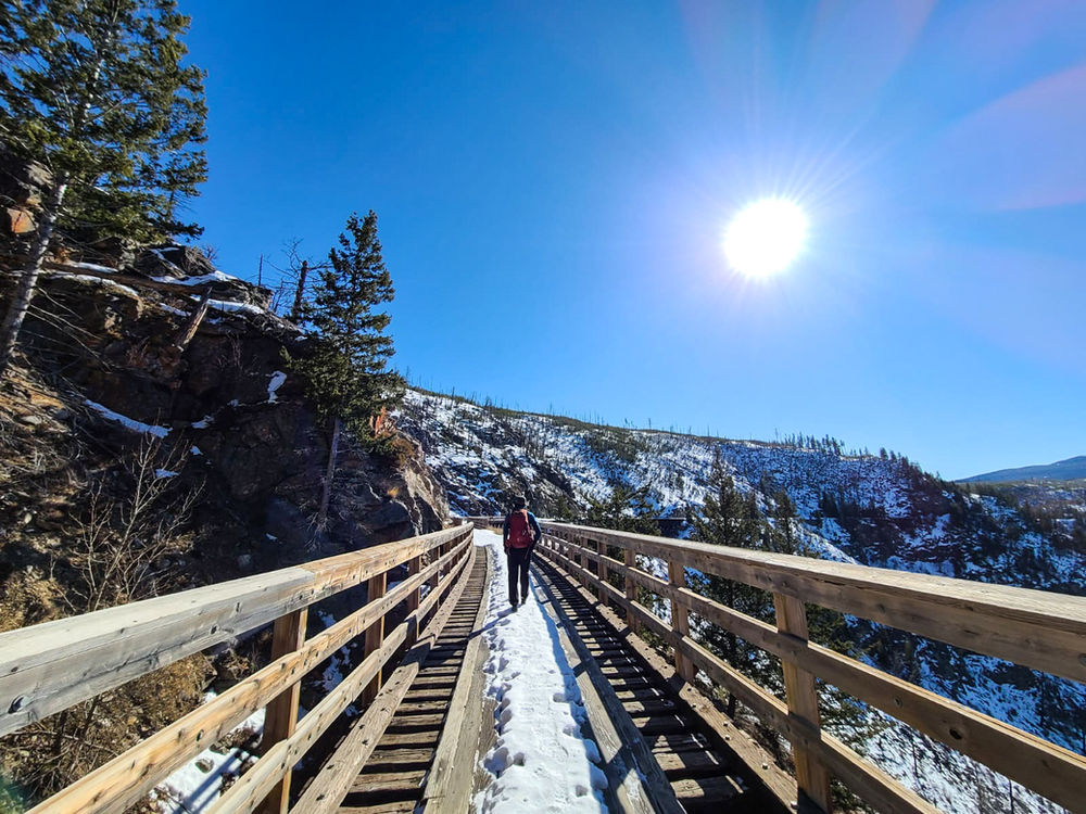 Myra Canyon Hike-Winter Hiking