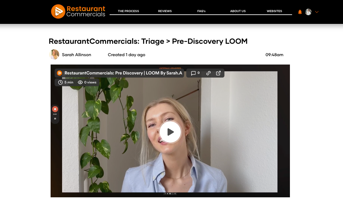 Pre-Discovery LOOM | RestaurantCommercials
