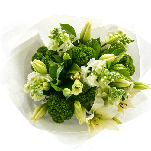 White and green mixed posy | Nina's Fresh Flowers