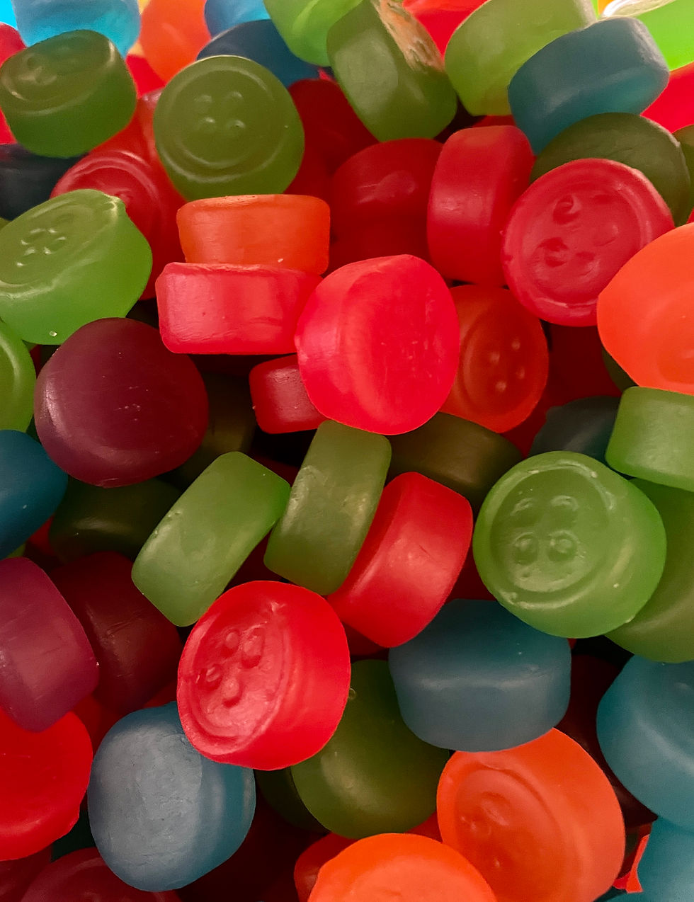 Gummy buttons | Ben & Bills Falmouth