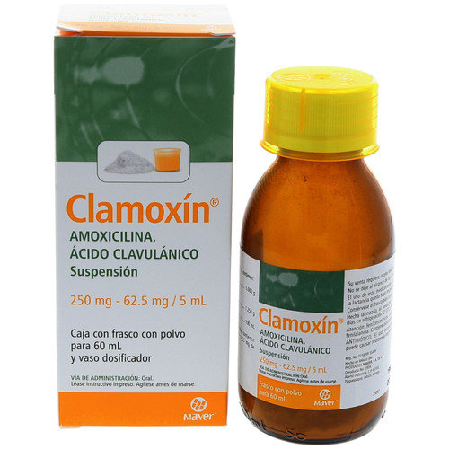 AMOXICILINA CLAMOXIN 1 Suspension 250MG | Farmacias Santa Fe