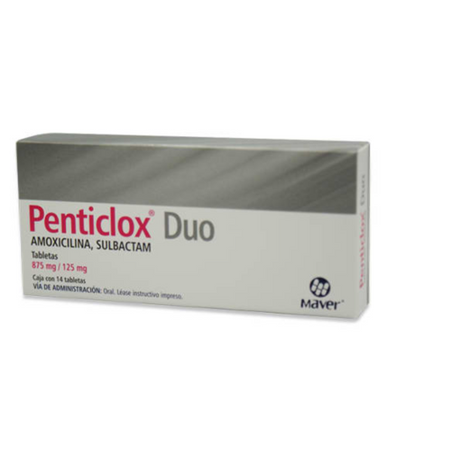 PENTICLOX DUO AMOXICILNA 14 TAB 875/125 MG | Farmacias Santa Fe