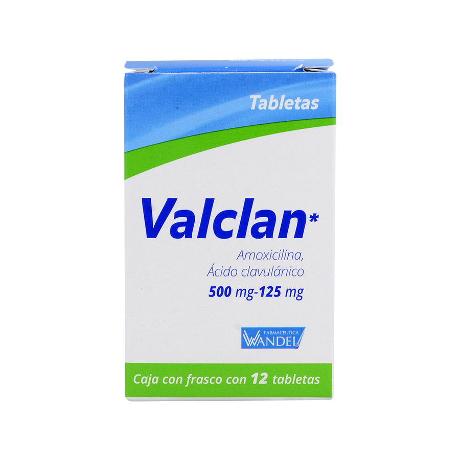 VALCLAN AMOXICILINA 500MG/ACIDO CLAVULANICO 125MG 12TABS | Farmacias ...