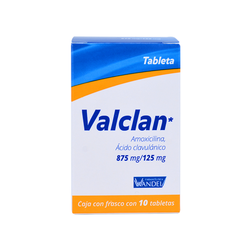 VALCLAN AMOXICILINA/ACIDO CLAVULANICO 875MG/125MG 10TABS | Farmacias ...