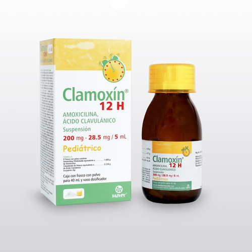 AMOXICILINA CLAMOXIN Pediatrica 1 SUSP 200/28.5MG/40 ML | Farmacias ...