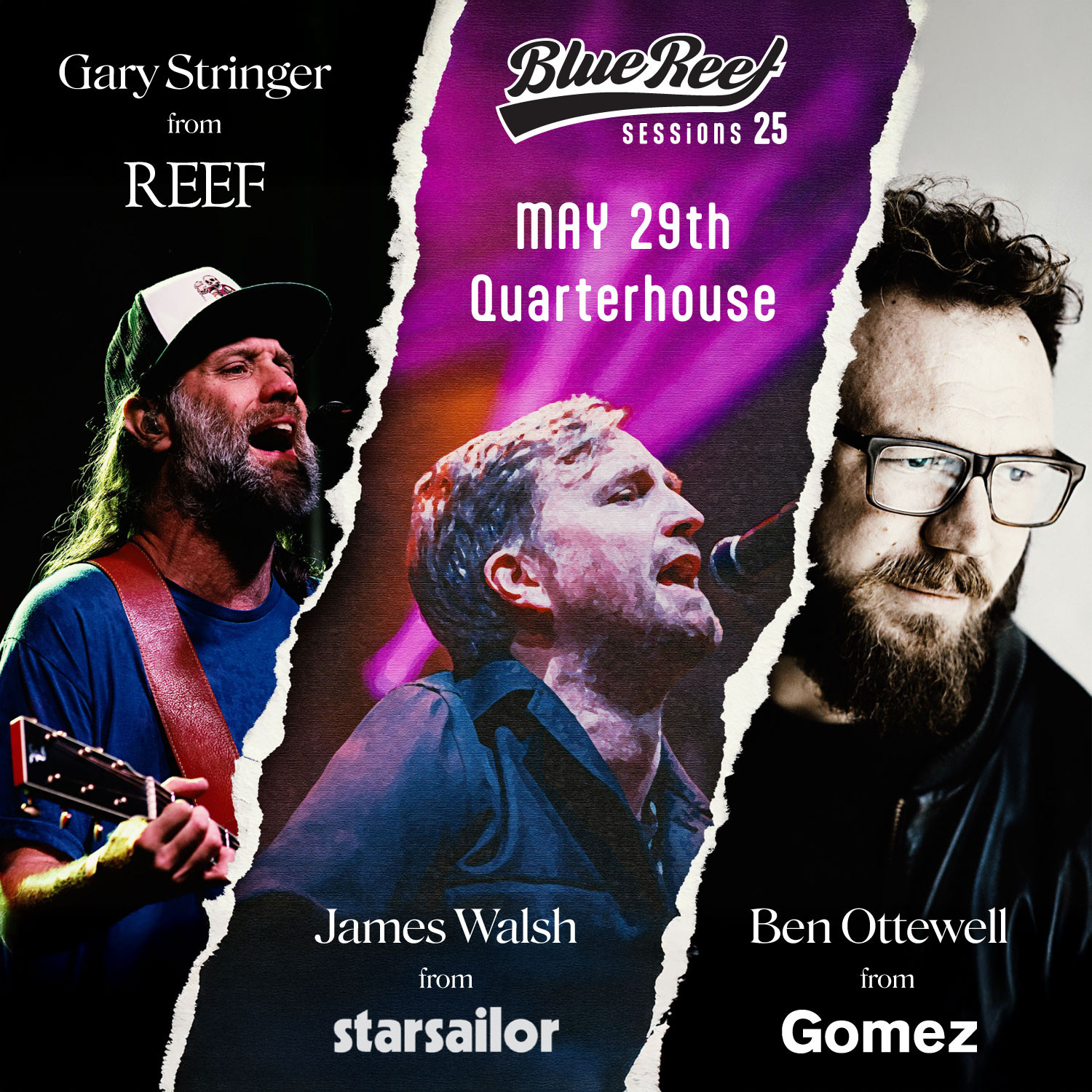 Blue Reef Sessions Presents Gary Stringer , James Walsh, Ben Ottewell ...