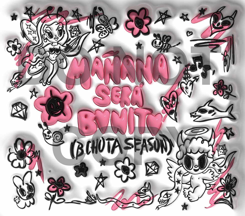 PUFF CHARACTERS BICHOTA SEASON PINK/WHITE | Infinity Designz Co.