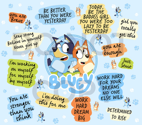 BLUEY MOTIVATIONS | Infinity Designz Co.
