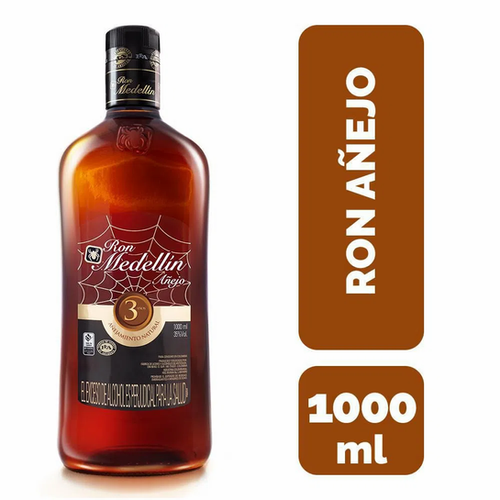 Ron Medellín litron 1000 ml | TIENDAS 24/7 CANCHA