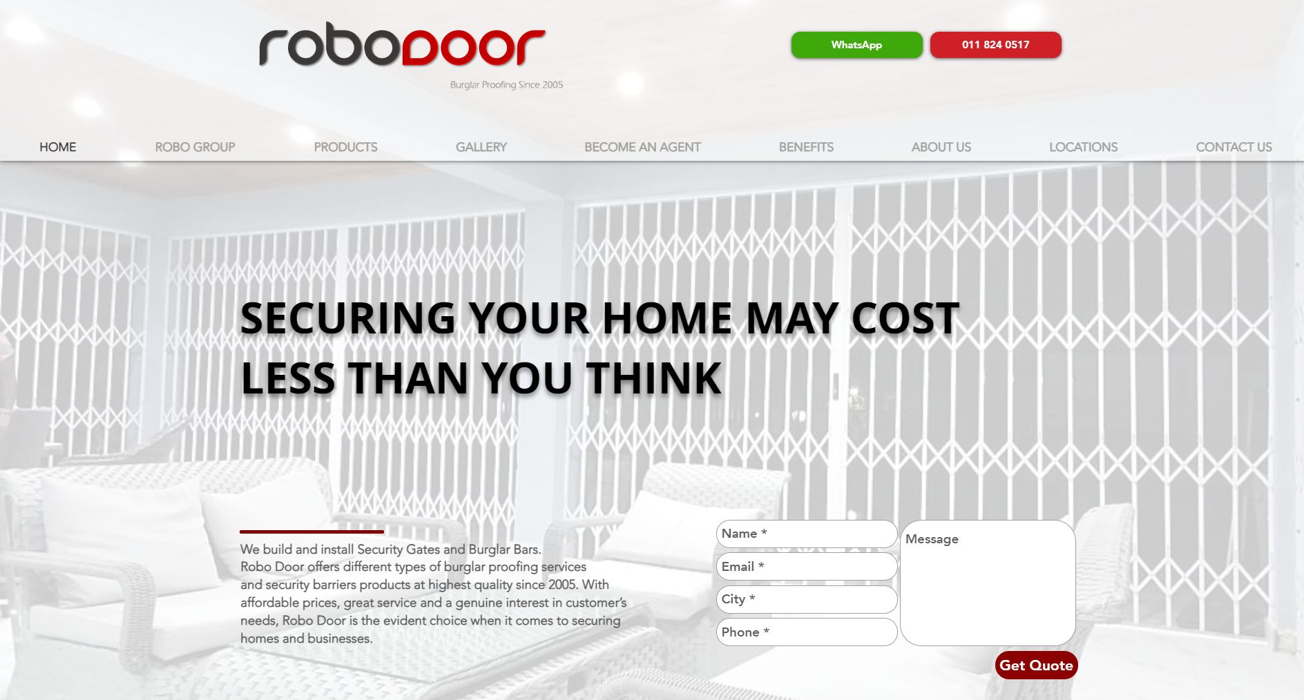 Security Barriers & Burglar Proofing Designs | Robo Door