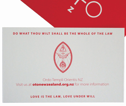 OTO New Zealand Business Cards | Ordo Templi Orientis