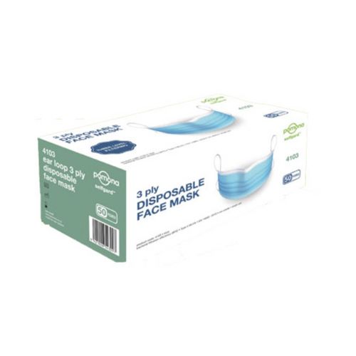 MEDICAL 3 PLY EAR LOOP FACE MASK, PER BOX OF 50 | PCWholesaleClothing