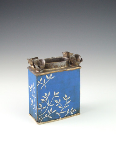 Azure blue flower brick Sarah Dunstan | The Sanctuary