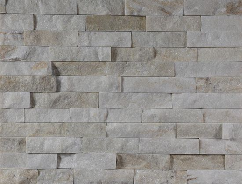 Decor Stone White Quartz Stacked Stone 600x150x25mm Panels | Pavers Plus