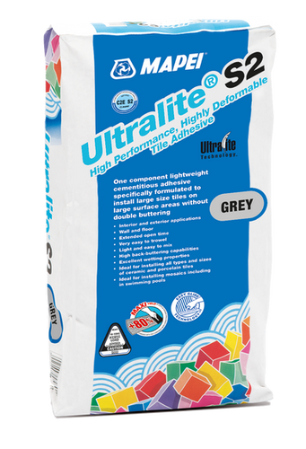 Mapei Ultralite S2 T Flex Tile Adhesive 13.5kg Bag | Pavers Plus