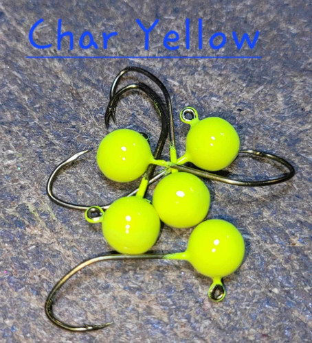 Chartreuse Yellow Ball Heads10 Per Pack | Elite Crappie Jigs