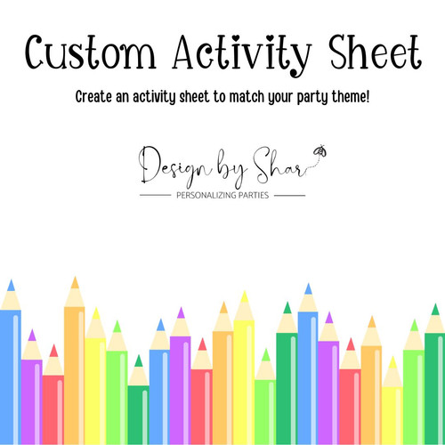 Custom Activity Sheet | Designbyshar