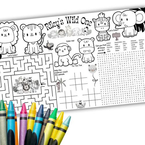 Wild "One" Activity Sheet | DesignbyShar