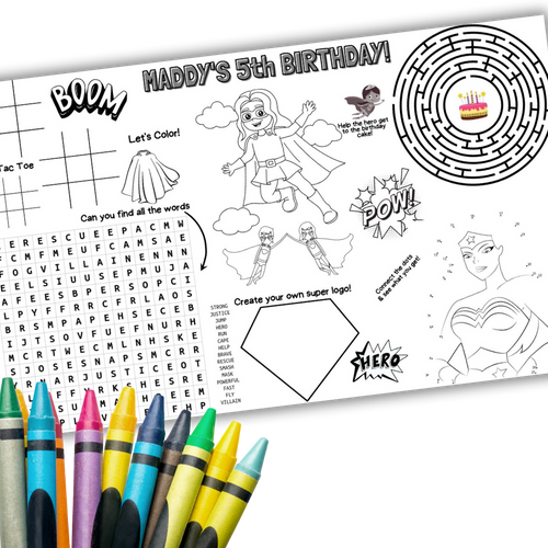 SuperGirl Printable Activity Sheet | DesignbyShar