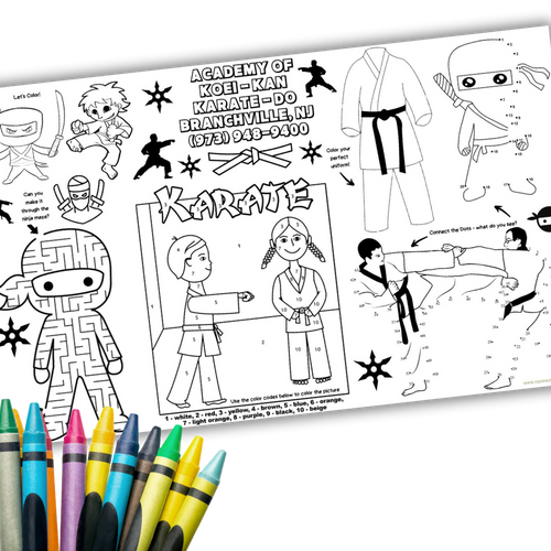 Karate Activity Sheet | DesignbyShar