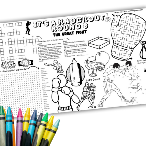 Boxing Activity Sheet | DesignbyShar