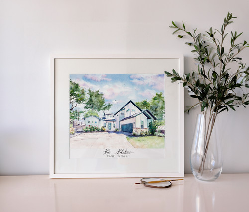 Order Custom Watercolor House Portraits from Photo | Jane De Art