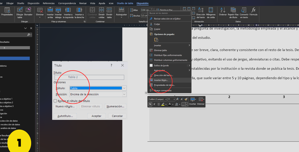 Creando los índices automatizados de las Normas APA 7 en WORD: Tabla de ...