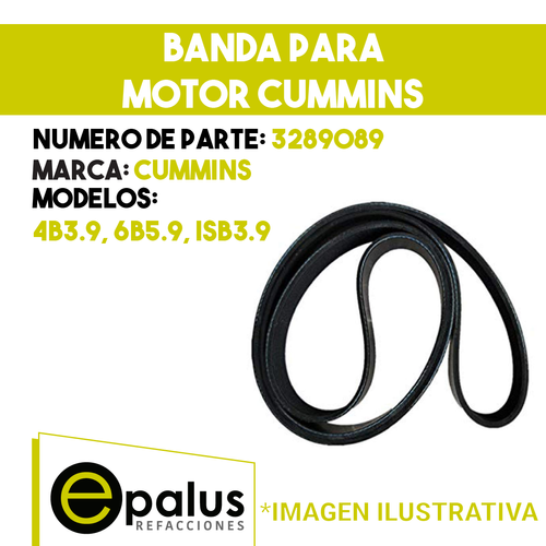 BANDA PARA MOTOR CUMMINS - PARTE: 3289089 | Epalus