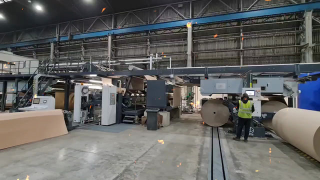 Our new corrugator running smoothly at 345mm