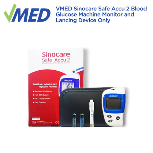 VMED Safe Accu 2 Blood Glucose Machine Monitor and Lancing Device Only ...