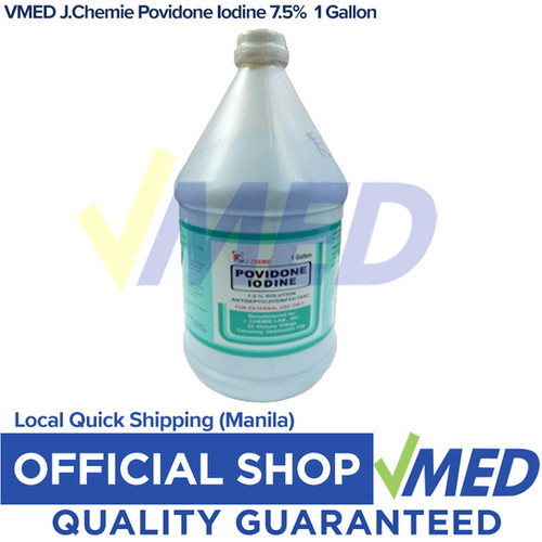 VMED J.Chemie Povidone Iodine 7.5% 1 Gallon | VMed Medical