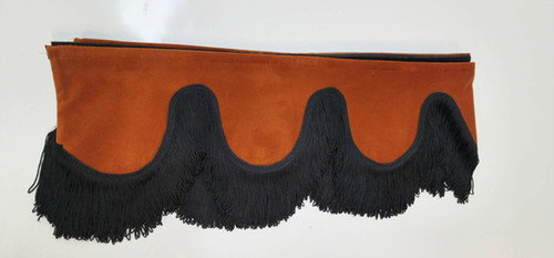 Rust + Black Royal Plush Windscreen Double Lined Universal Truck Pelmet ...