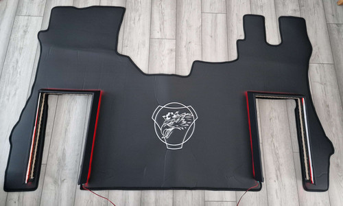 Black Top Quality Scania S Next Gen Floor Mat Set + LED Seat Bases ...